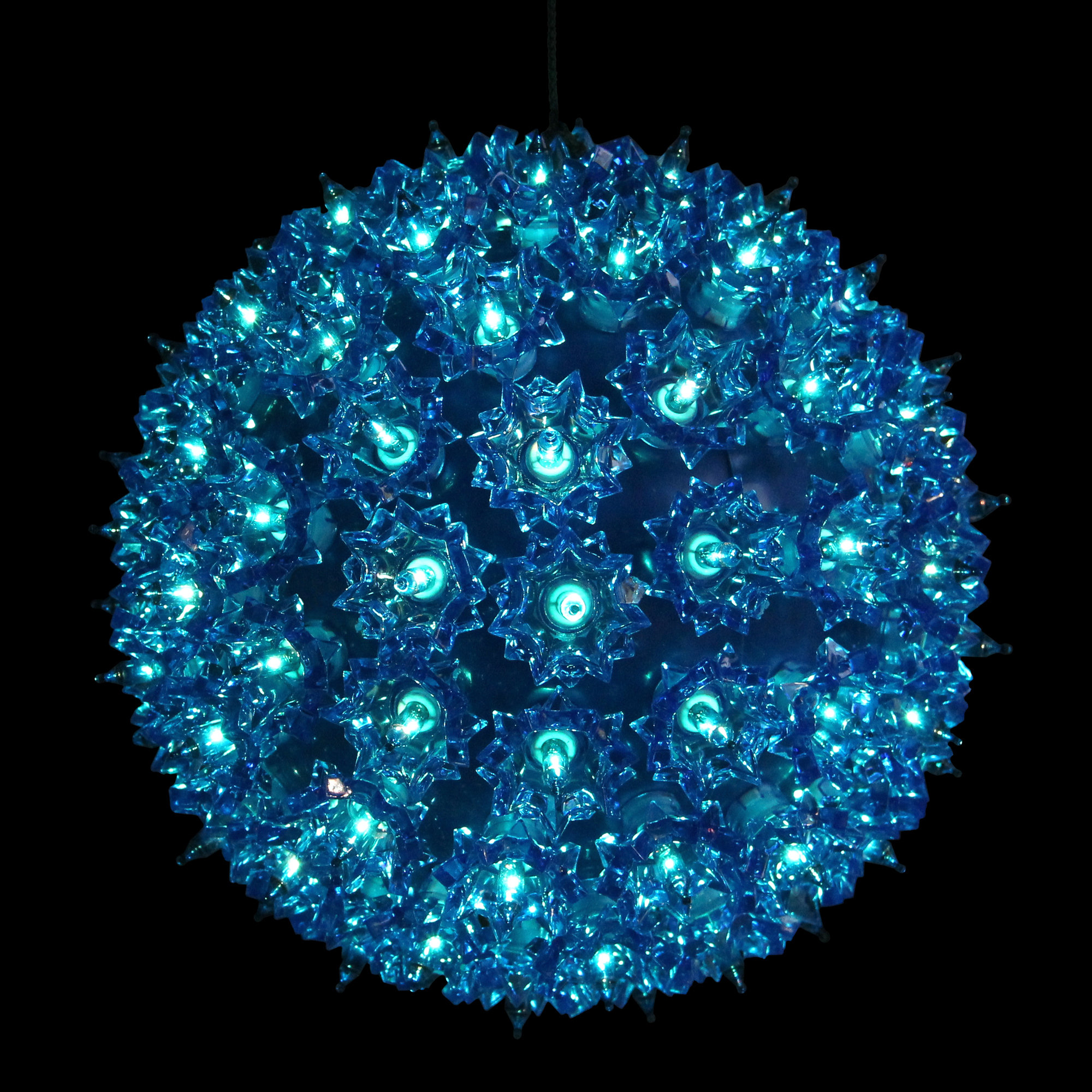 LED Lighted Hanging Starlight Sphere Outdoor Christmas Decoration, 7.5 ...