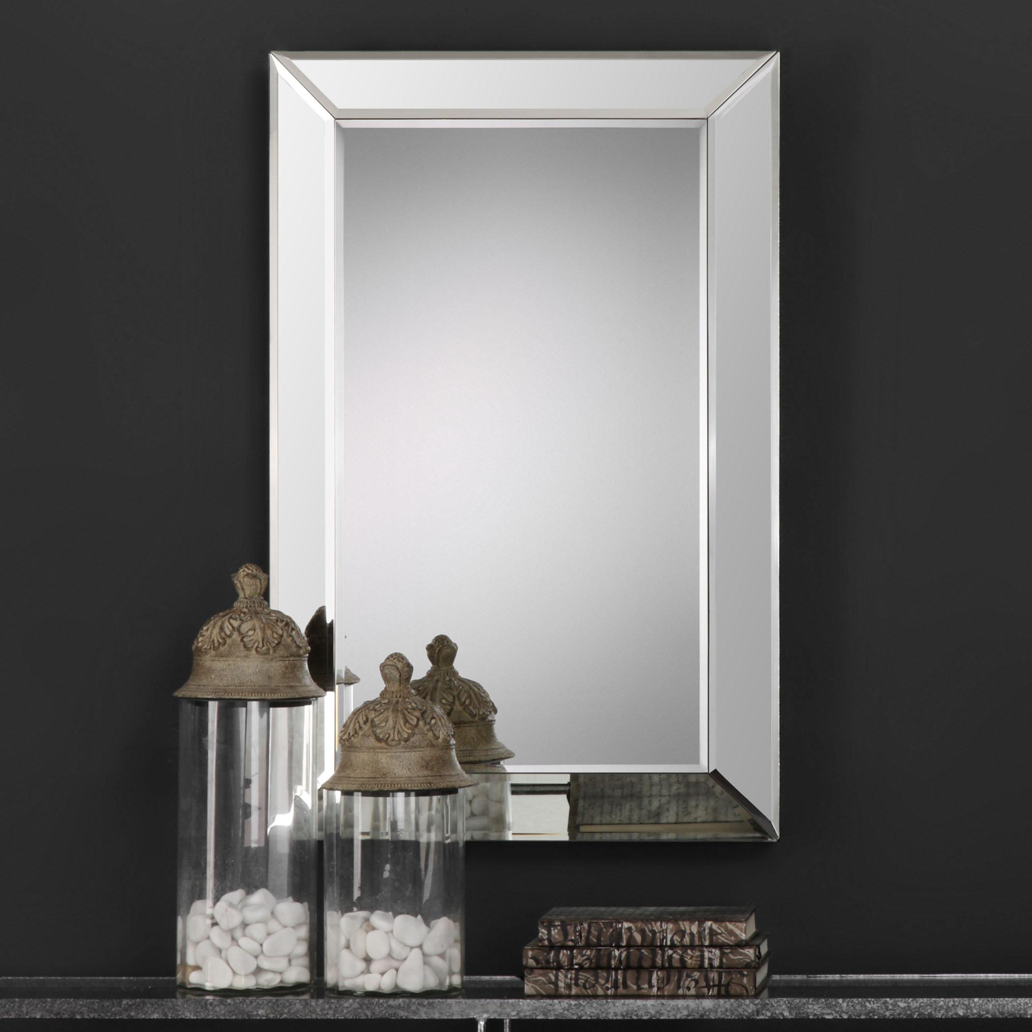 34" Modern Frameless Rectangle Mirror - Contemporary - Wall Mirrors - by Uttermost | Houzz