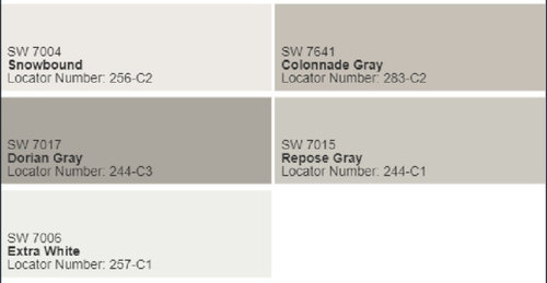 What trim color for snowbound walls