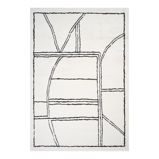 Monotone Moroccan Power-Loom Area Rug, 7.9x9.9 - Contemporary - Area ...