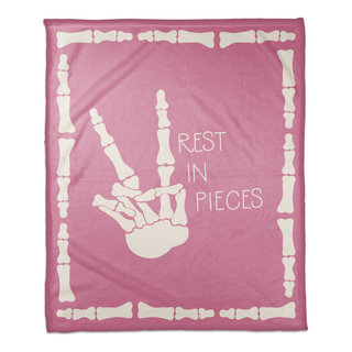 Rest in Pieces 50 x 60 Coral Fleece Blanket, 50 x 60 - Eclectic ...