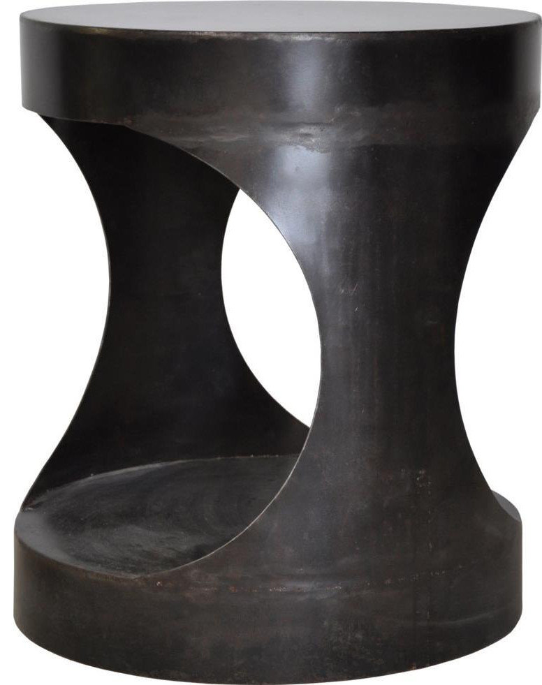 Matte Black Eclipse Side Table - Industrial - Side Tables And End ...