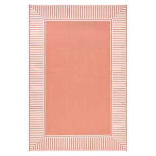 nuLOOM Asha Border Indoor/Outdoor Striped Area Rug, 5'x8 ...