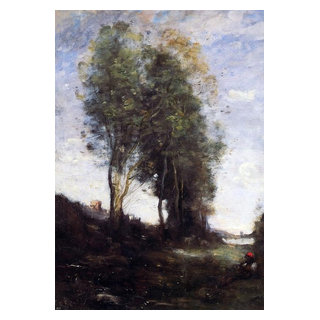 Jean-Baptiste-Camille Corot Shepherd Resting Gallery Wrap Canvas, 18x27 ...