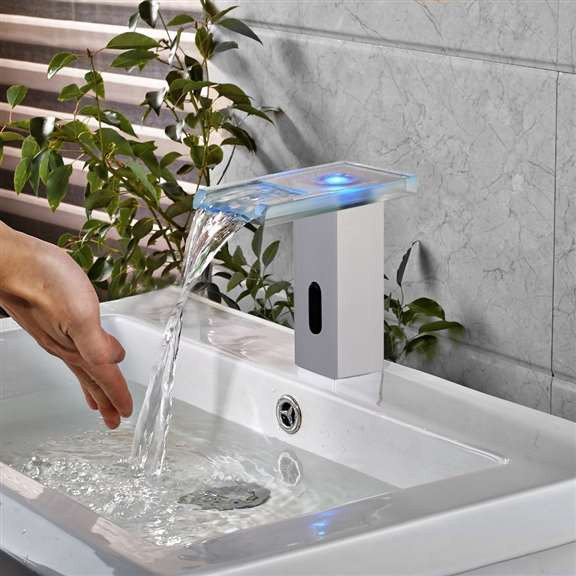 Water Powered LED Motion Sensor Waterfall Commercial Automatic Brushed ...