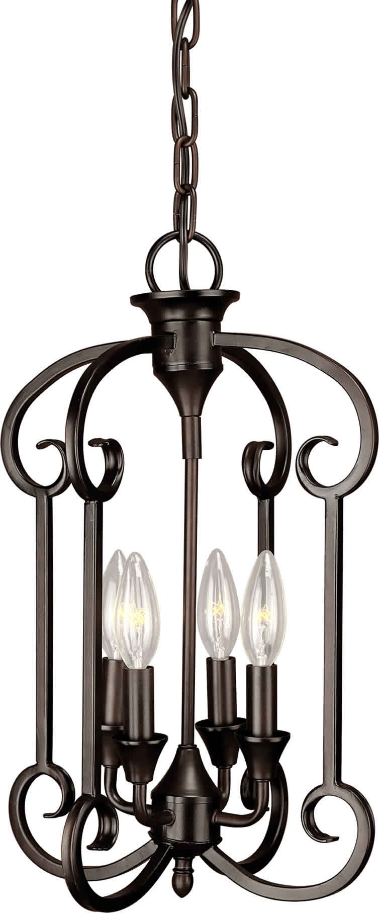 Forte Lighting 7000-04 Ione 4 Light 12"W Pillar Candle Pendant ...