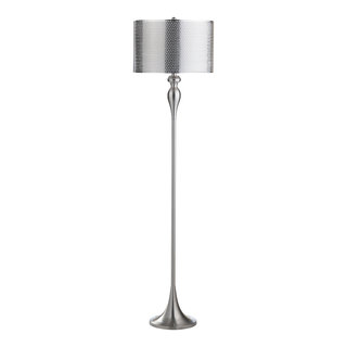 Metal Floor Lamp With Double Drum Shade - Industrial - Floor Lamps - by ...