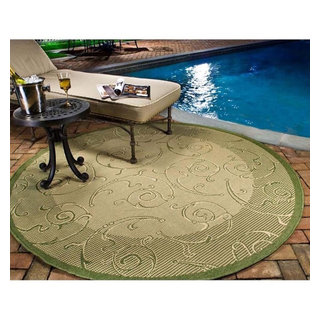 Safavieh Courtyard Natural Indoor Outdoor Rug - Round 7'10 ...