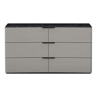 Massimo Dresser, Light Gray/Black - Modern - Dressers - by First of a ...