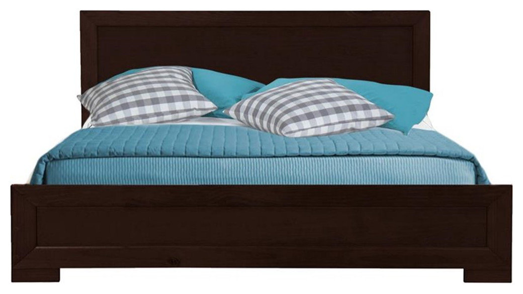 Camden Isle Oxford Wooden Espresso King Bed with Complete Slat System ...