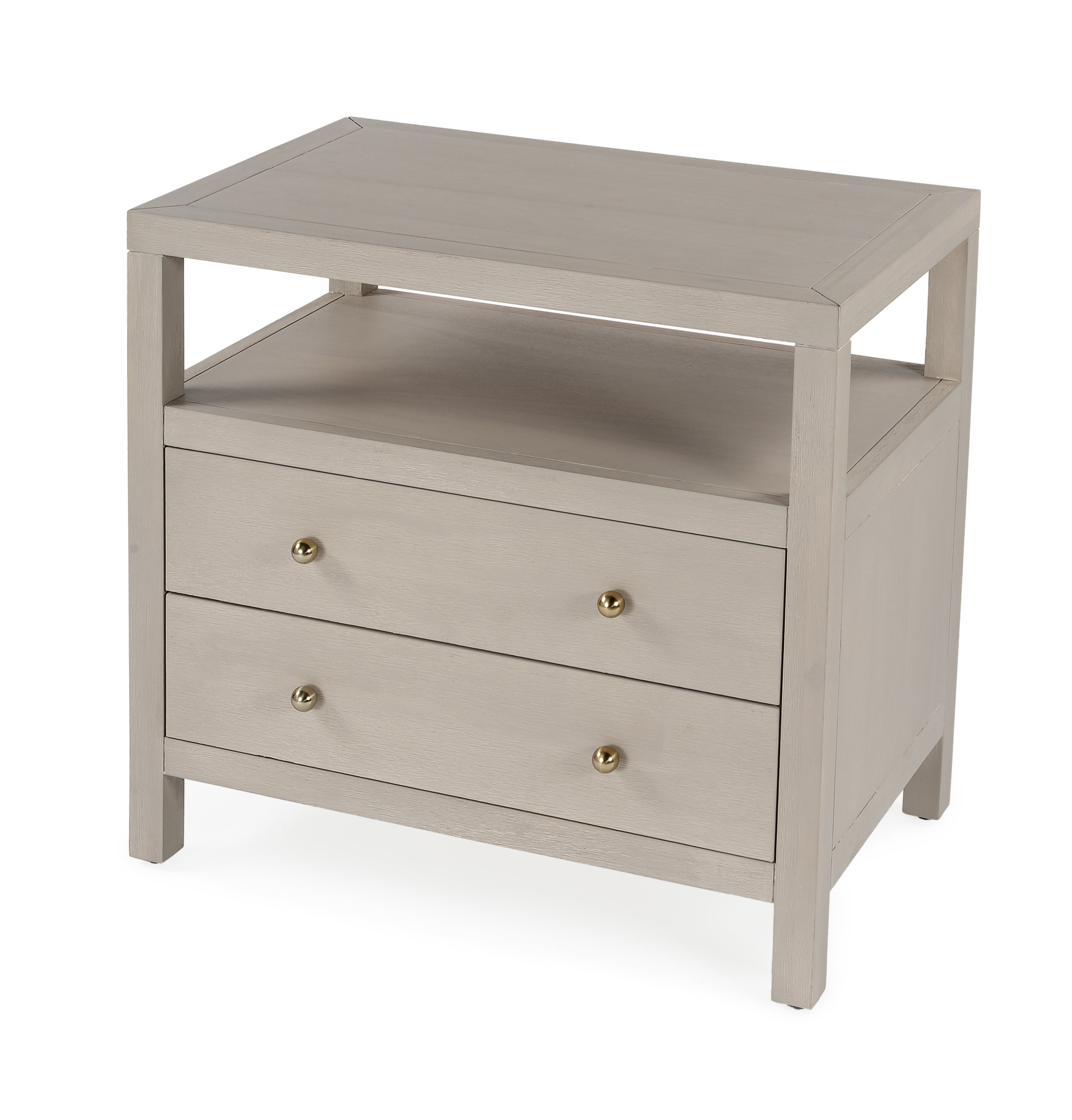 Nora 2-Drawer Wood Wide Nightstand - Transitional - Nightstands And Bedside Tables - by Butler ...