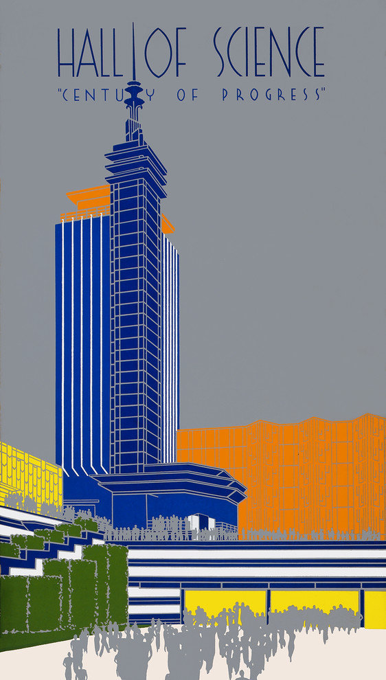 Hall of Science - Century of Progress Print, 16" x 24" - Contemporary ...