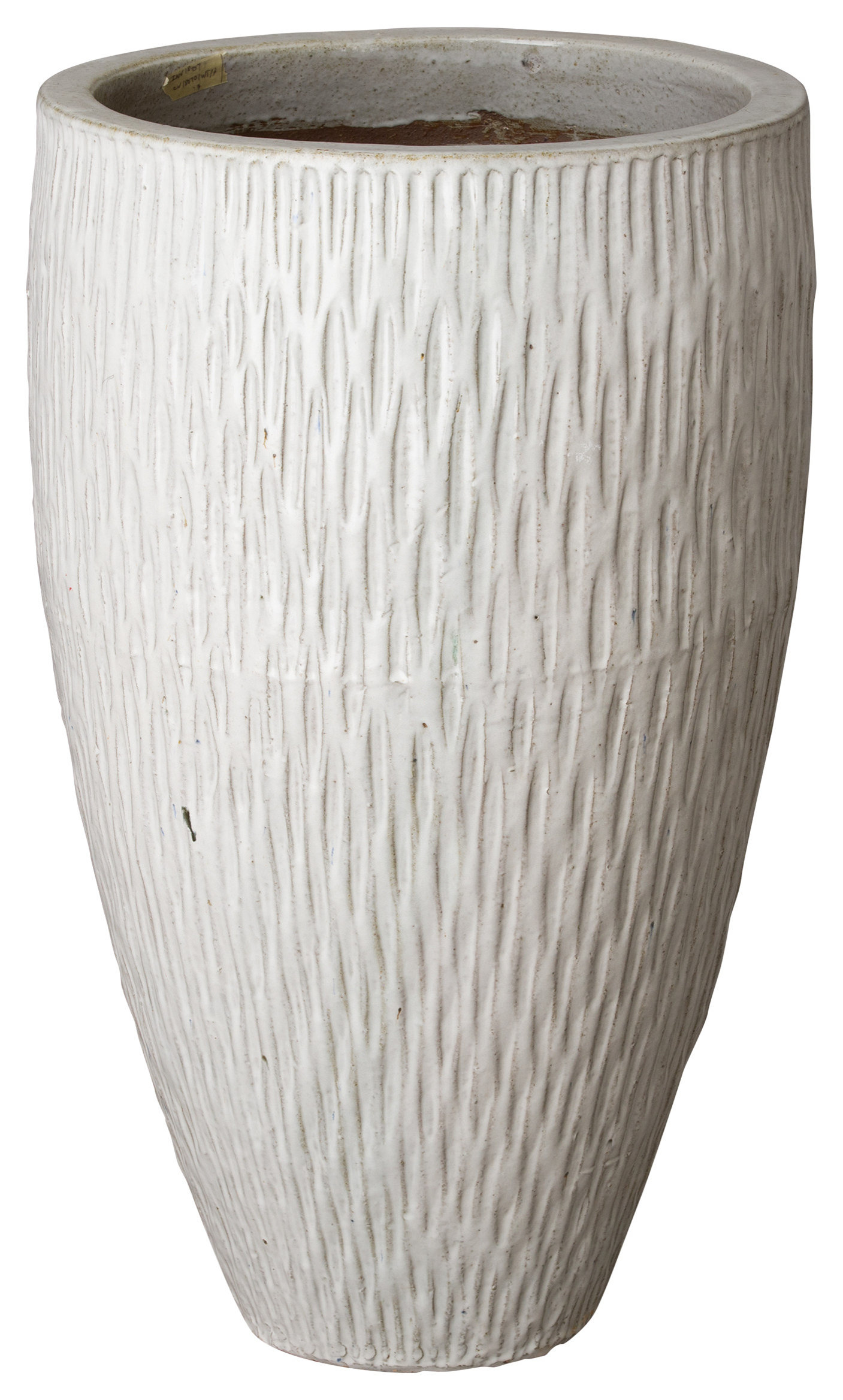 Tall Round Texture Pot Large, Distressed White 21x35 - Farmhouse ...