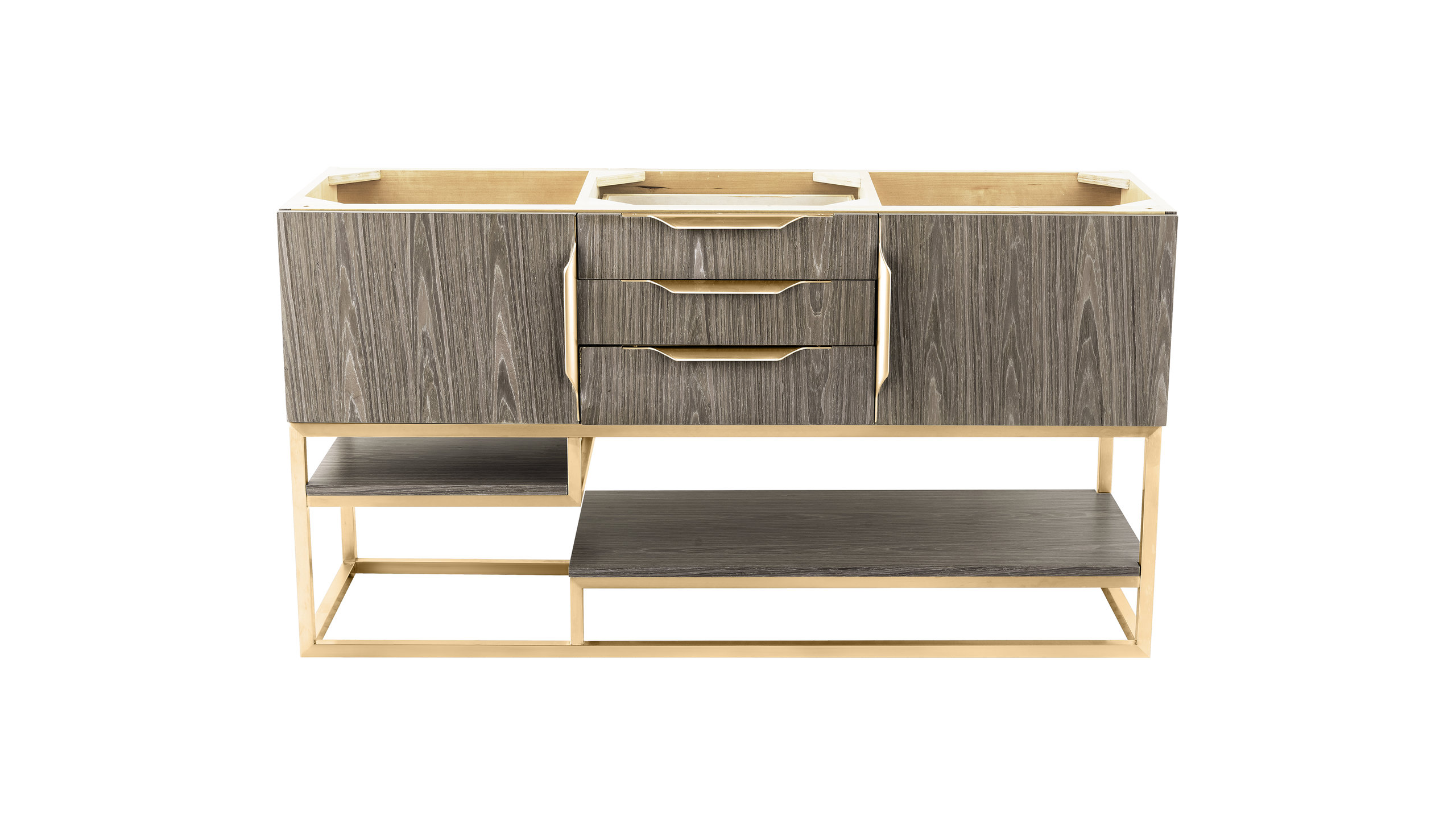 Columbia 59" Double Vanity, Ash Gray - Transitional - Bathroom Vanities ...