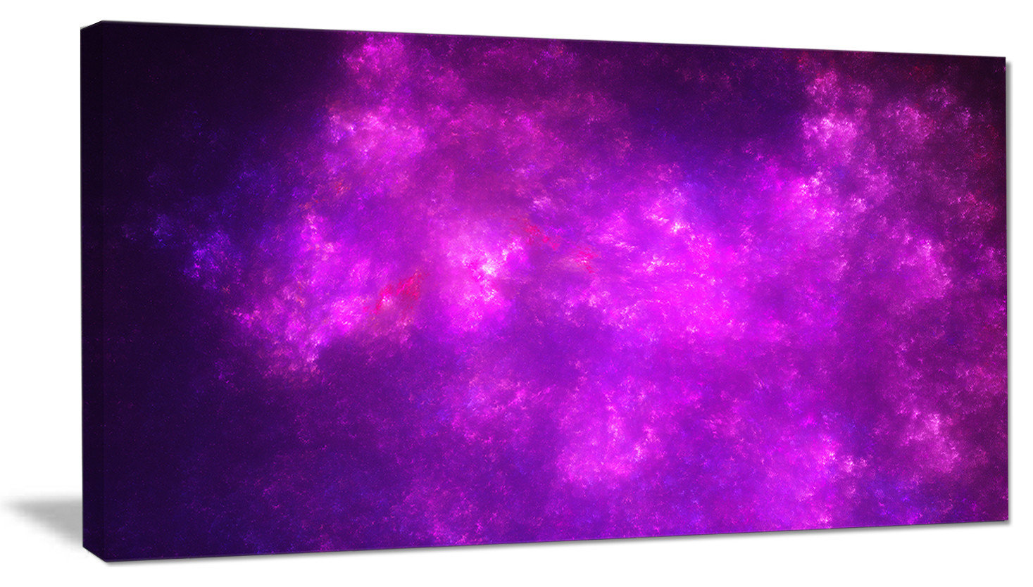 Purple Starry Fractal Sky, Abstract Canvas Art Print, 40"x20"x1 ...
