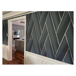 Living Room Wallpaper Installation - Rustic - Living Room - Miami - by ...