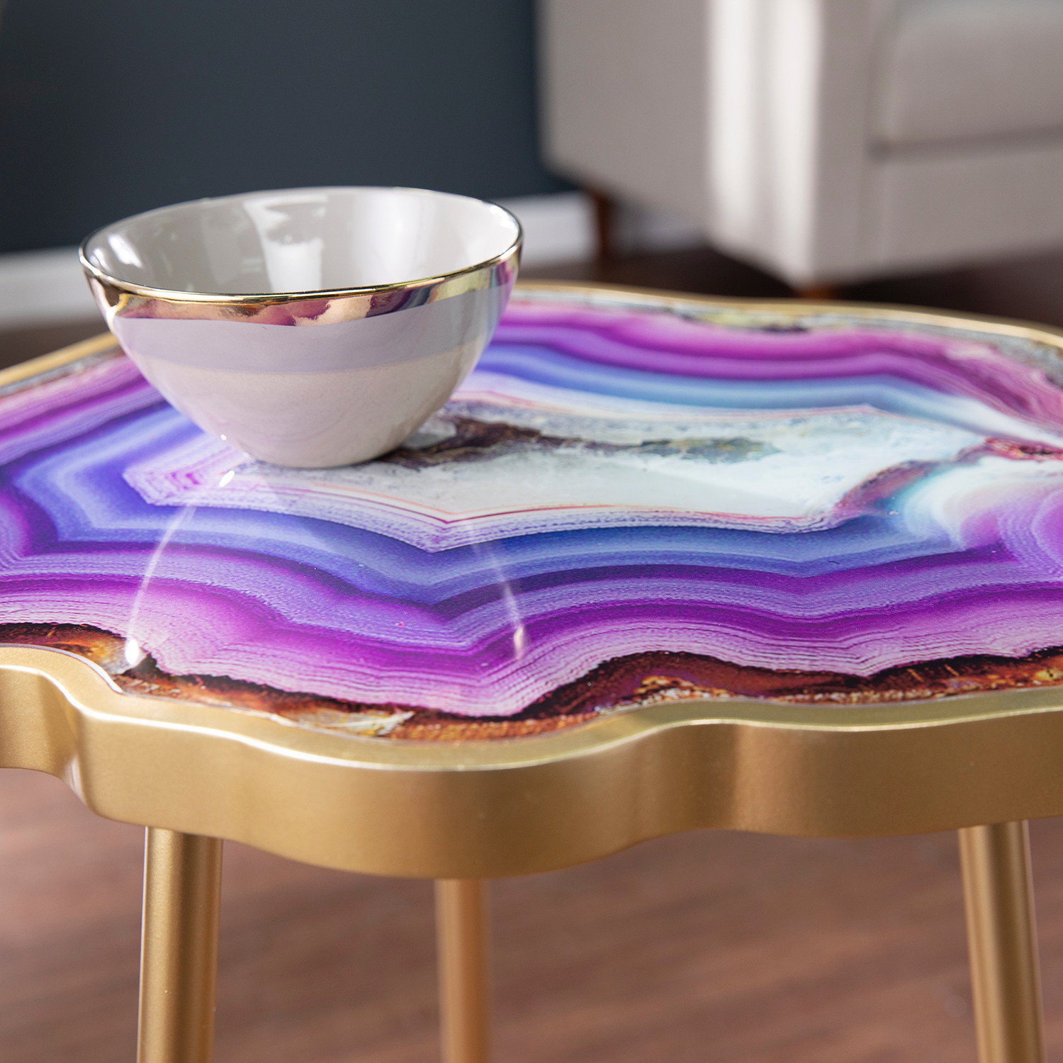 Kinior Accent Table - Purple - Contemporary - Side Tables And End ...