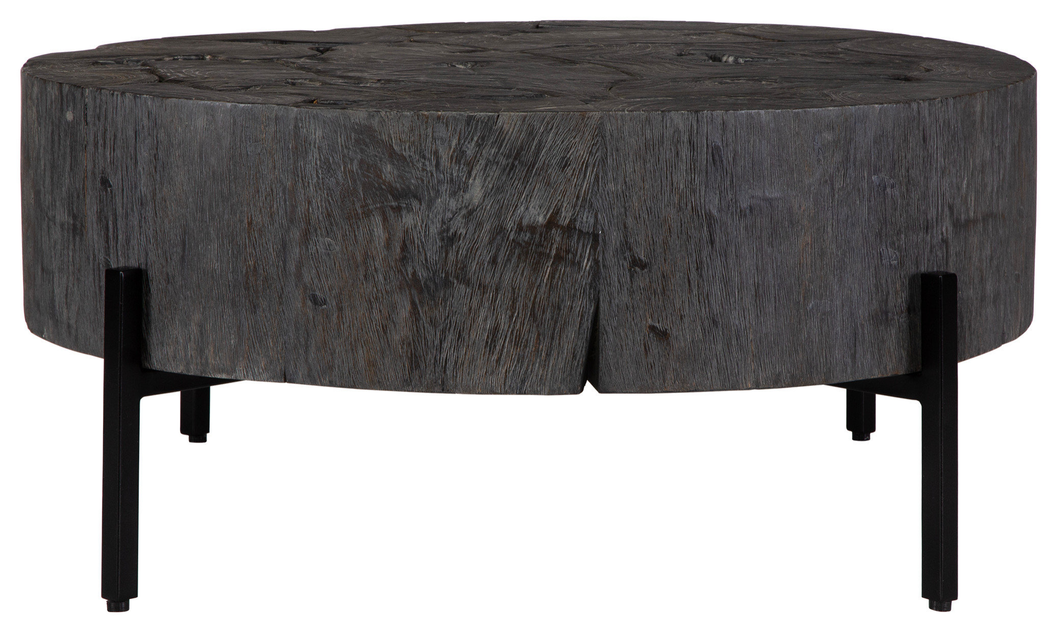 Adjoin Rustic Black Coffee Table - Industrial - Coffee Tables - by ...
