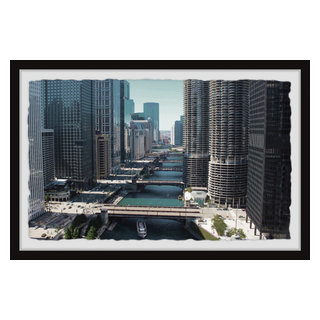 "Chicago Bridges" Framed Painting Print, 30x20 - Contemporary - Prints ...