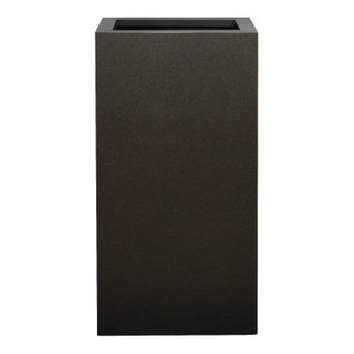 Ferrum Square Planter, 14" - Transitional - Outdoor Pots And Planters ...