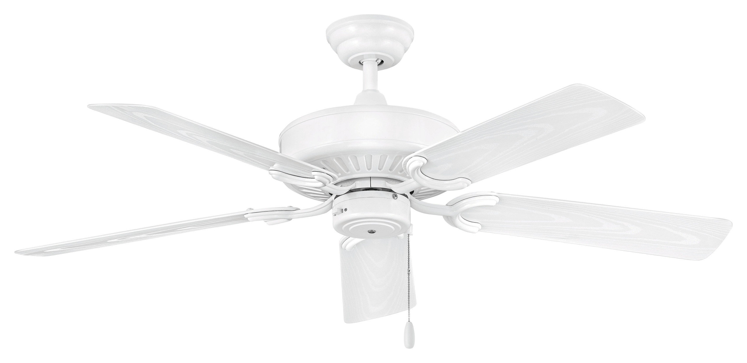 Oasis 52" Indoor/Outdoor Ceiling Fan in Appliance White, 52.000 ...
