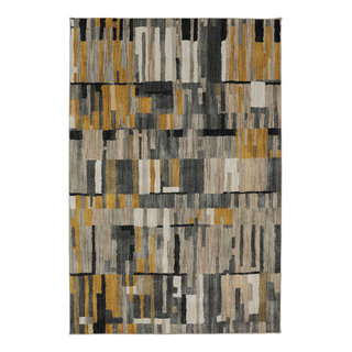 Mohawk Muse Area Rug 91017 10039 Gunmetal Lines Shaded, 5' x 8 ...