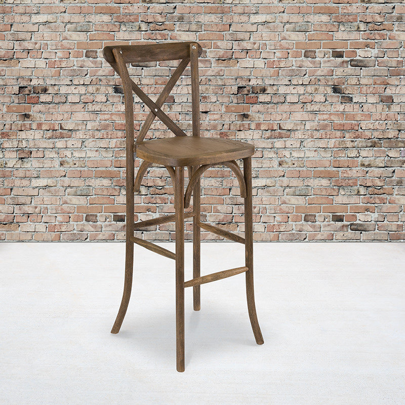 Bellevue FFIF25382 18"W Rustic Farmhouse Bar Stool - Farmhouse - Bar ...