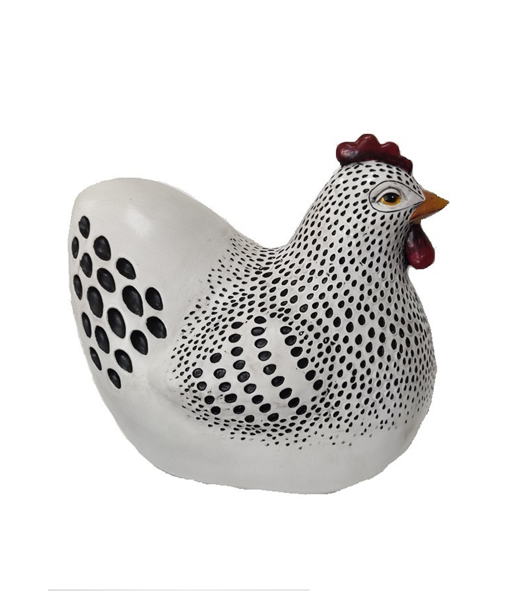 7" Lying Appenzeller Chicken - Farmhouse - Garden Statues And Yard Art ...