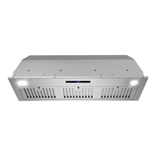 36 in. Insert Range Hood With Soft Touch Controls, Stainless Steel ...