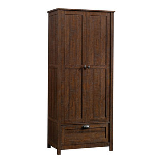 Pemberly Row 72" Traditional Engineered Wood Cabinet in Walnut ...