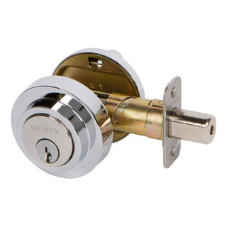 Modern Round Deadbolt, Satin Nickel, T - Transitional - Door Locks - by ...