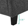 Legends Home Queen Size Charcoal Grey Upholstered Platform Bed ...