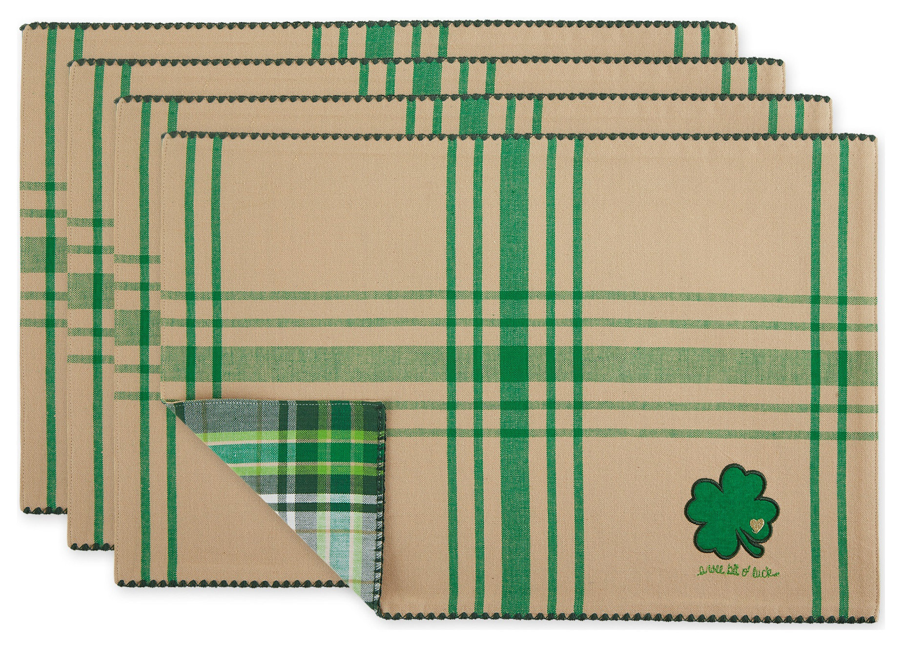 Clover Horseshoe Printed Napkin Set/4 - Napkins - by VirVentures | Houzz