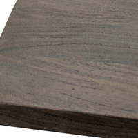 Redondo Felix 72" Square Dining Table, Solid Wood Top & Iron Legs ...