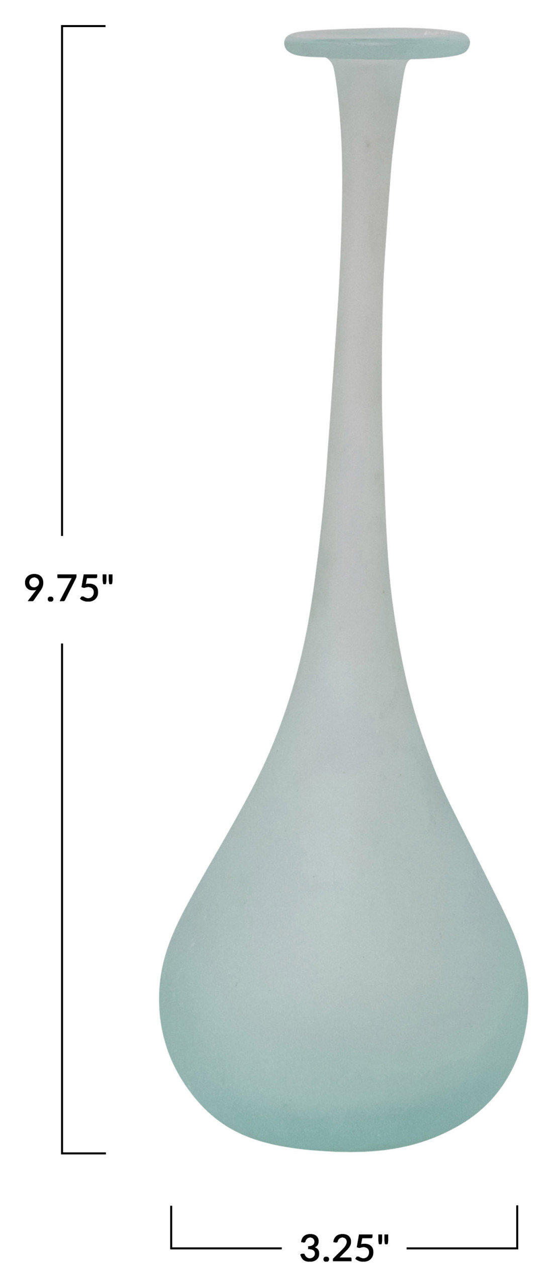 Hand Blown Frosted Glass Vase, Small - Contemporary - Vases - by Olive ...