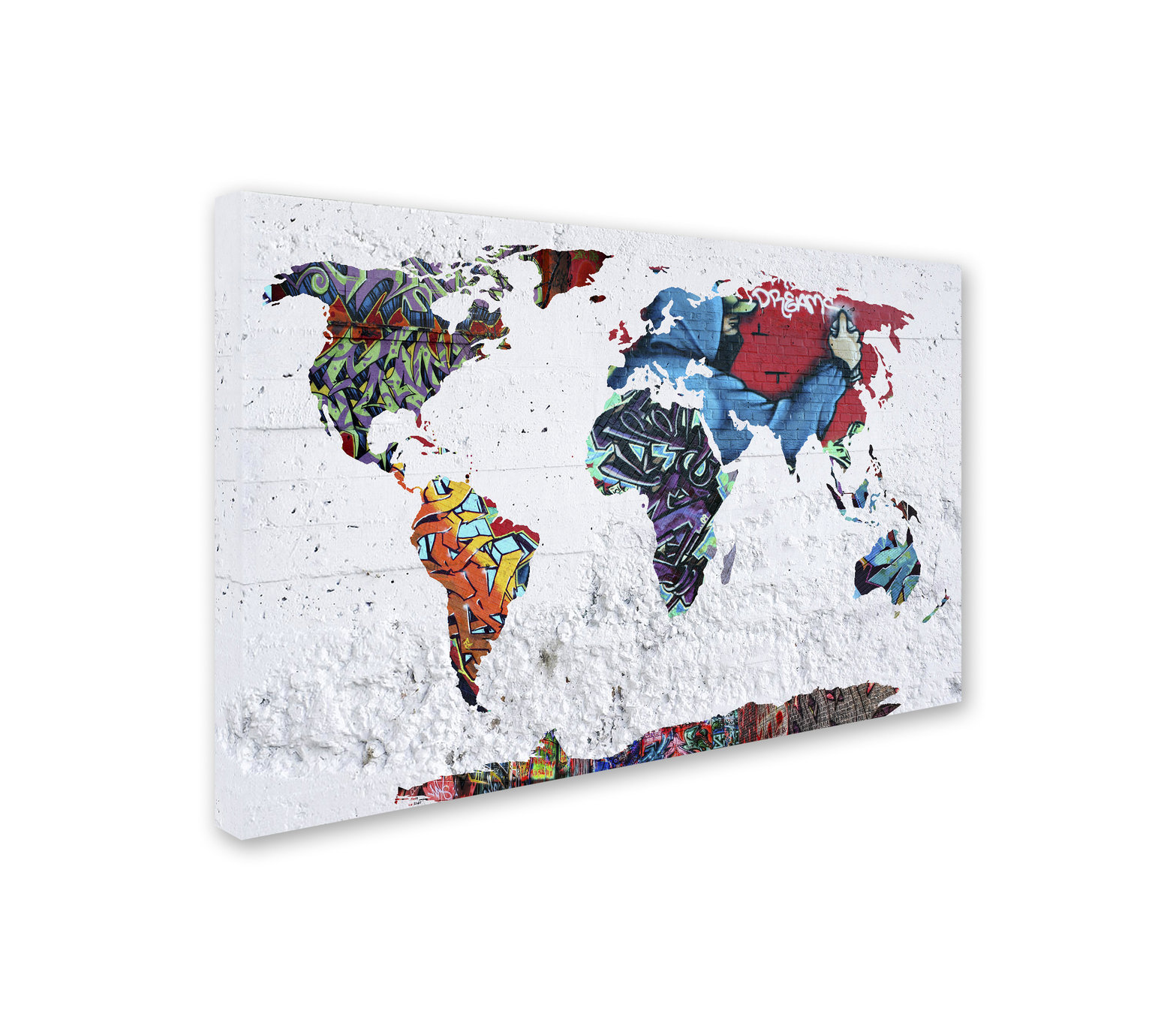 Mark Ashkenazi 'Map Graffiti' Canvas Art, 47"x30" - Contemporary ...