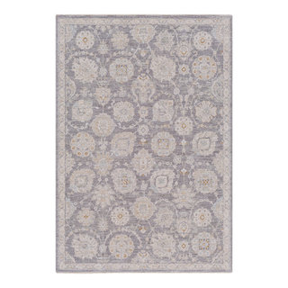 Surya Avant Garde Rug 5'3" Round, Denim, Dusty Sage - Traditional ...