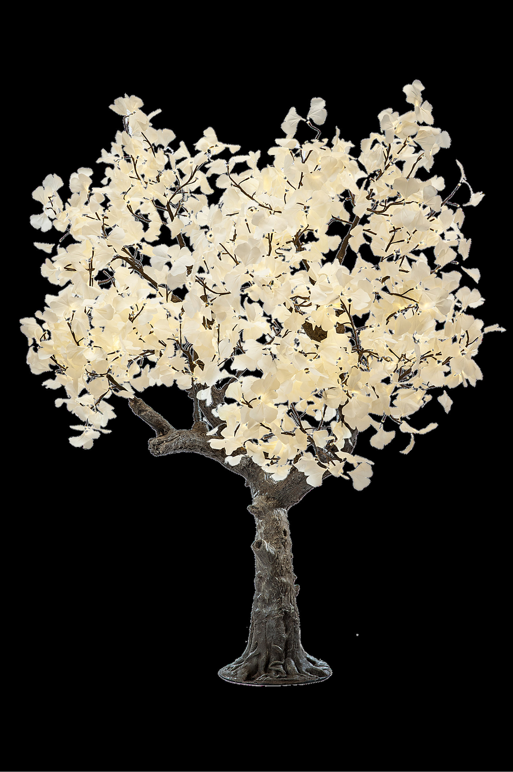 LED Green Gingko Tree, White Gingo - Contemporary - Artificial Plants ...