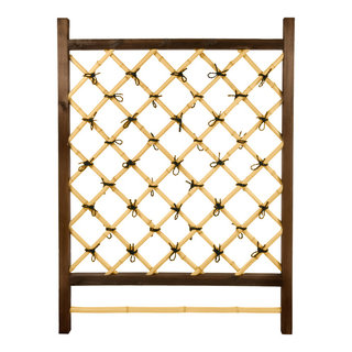 Japanese Garden Style Wood and Bamboo Trellis - Asian - Garden ...