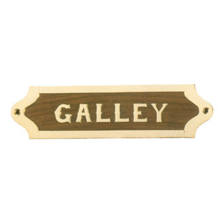 Brass and Wood Galley Plaque - Beach Style - Novelty Signs - by Brass ...