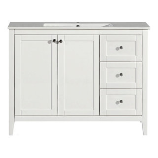 Cannes 48 Single, Two Doors, Three Drawers, Bathroom Vanity ...