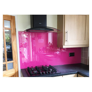 Hot Pink Splashback - Modern - Kitchen - Cheshire - by Pro Glass 4 ...