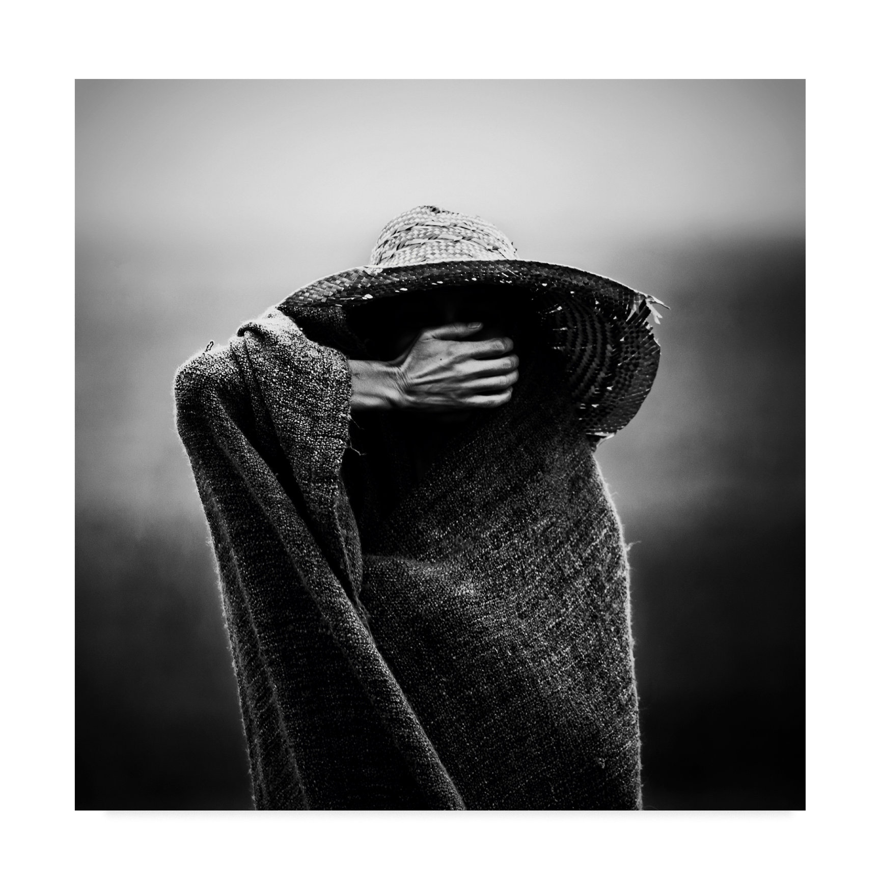 Mikhail Potapov 'Mask Bw Portrait' Canvas Art, 14"x14" - Contemporary ...