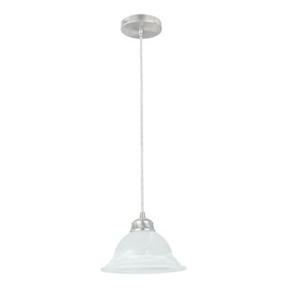 Aspen Creative 61138-11, 1 Light Pendant Light, Brushed Nickel, 8-1/2 ...