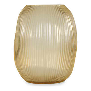 Seine Gold Sculptural Glass Vase Large - Contemporary - Vases - by BoBo ...