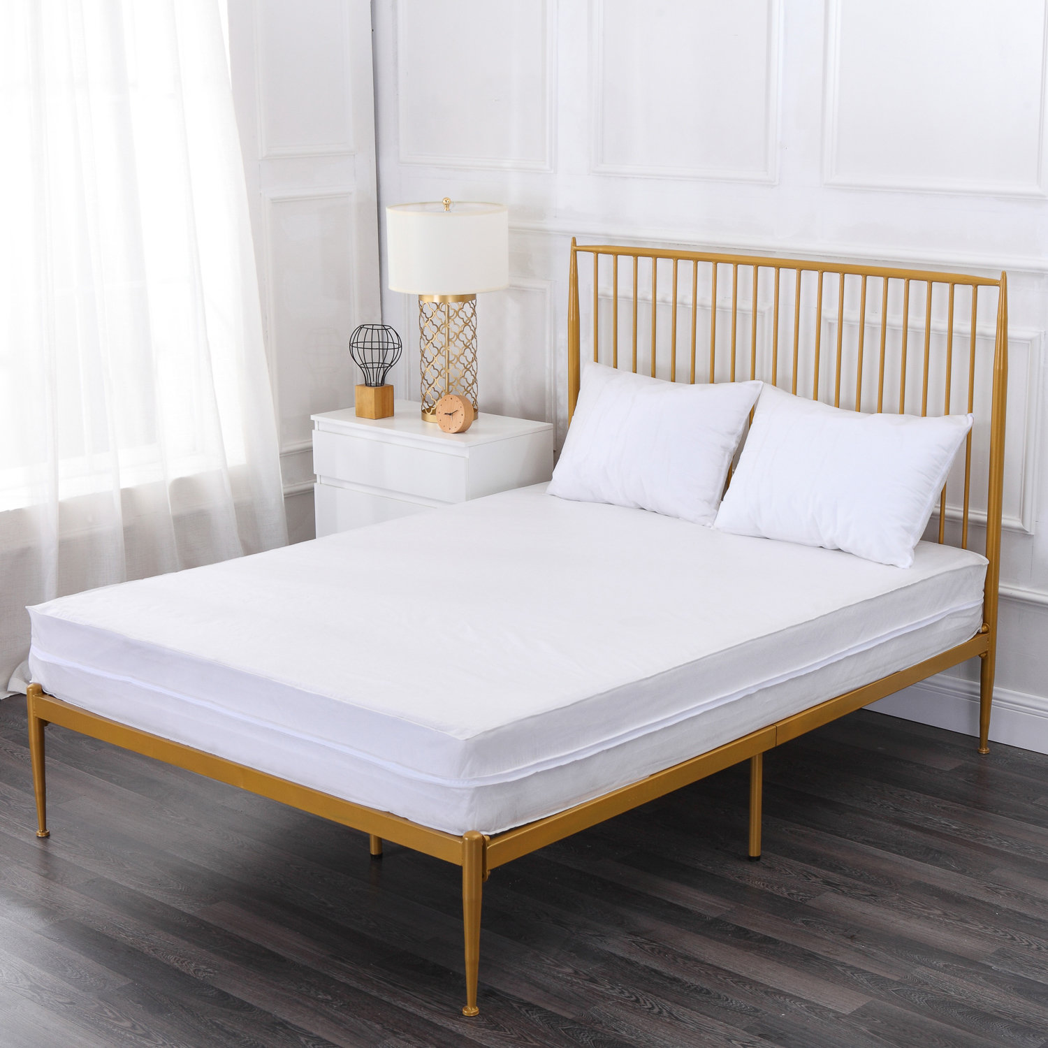 Permafresh Antibacterial and Water Resistant Mattress Protector, Queen ...