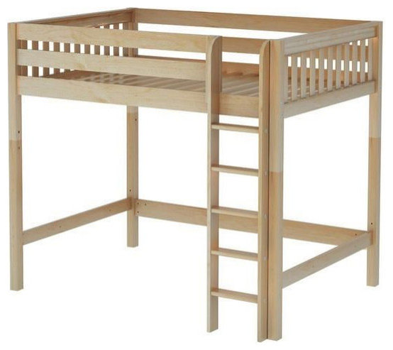 Bennett Natural XL High Loft Beds for Teens, Extra Long Full ...