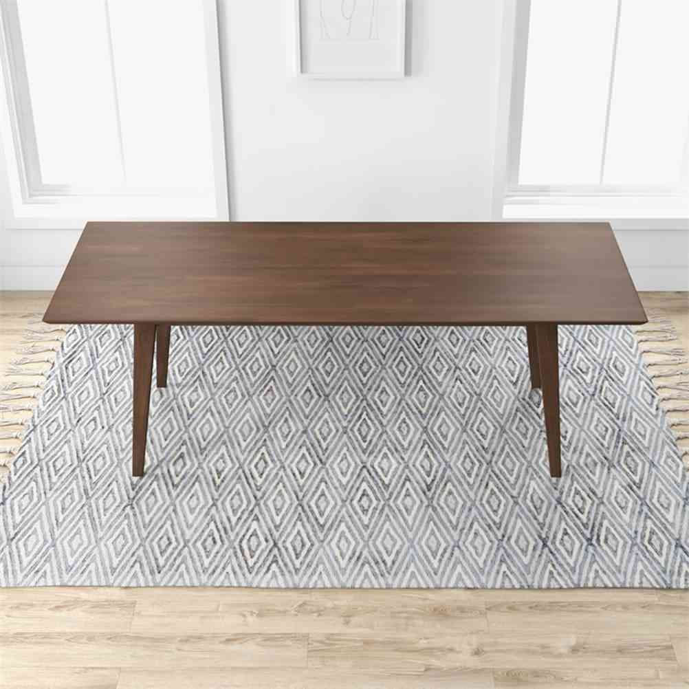Verona Modern Furniture Style Solid Wood Walnut 86" Rectangular Dining ...