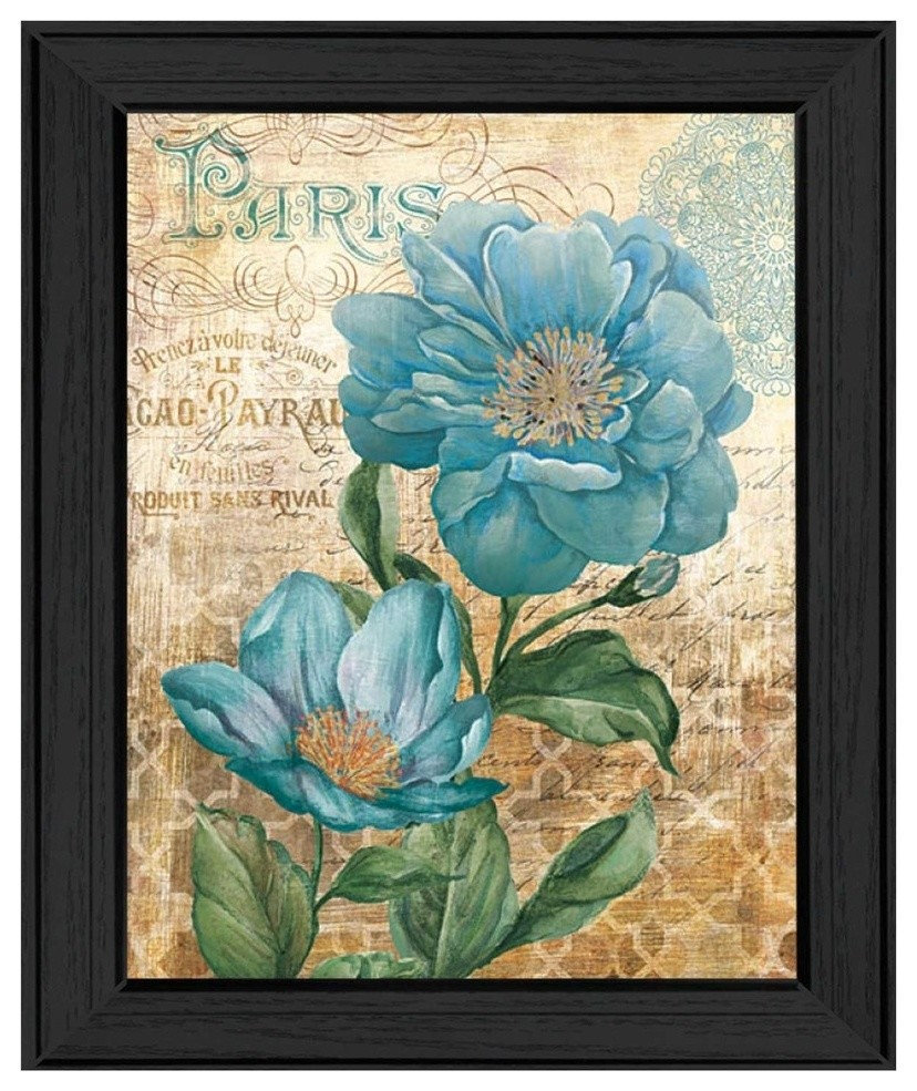 "Paris Blue II" By Ed Wargo, Printed Wall Art, Ready To Hang, Black ...