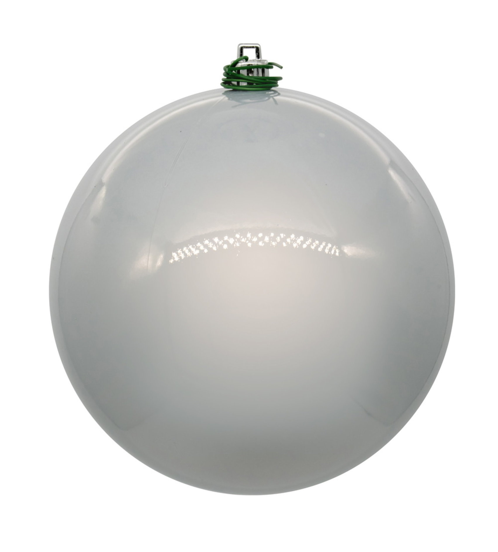 8" Silver Pearl Ball Uv Drill - Contemporary - Christmas Ornaments - by ...